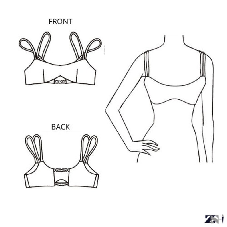 Bralette Crop Top Pattern Pdf Top Pattern Digital Sewing - Etsy