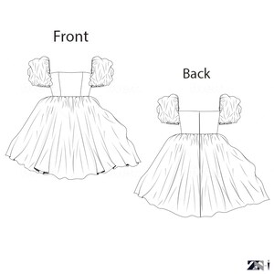 Puff Dress, Digital PDF Sewing Pattern, Downloadable Pattern - Etsy