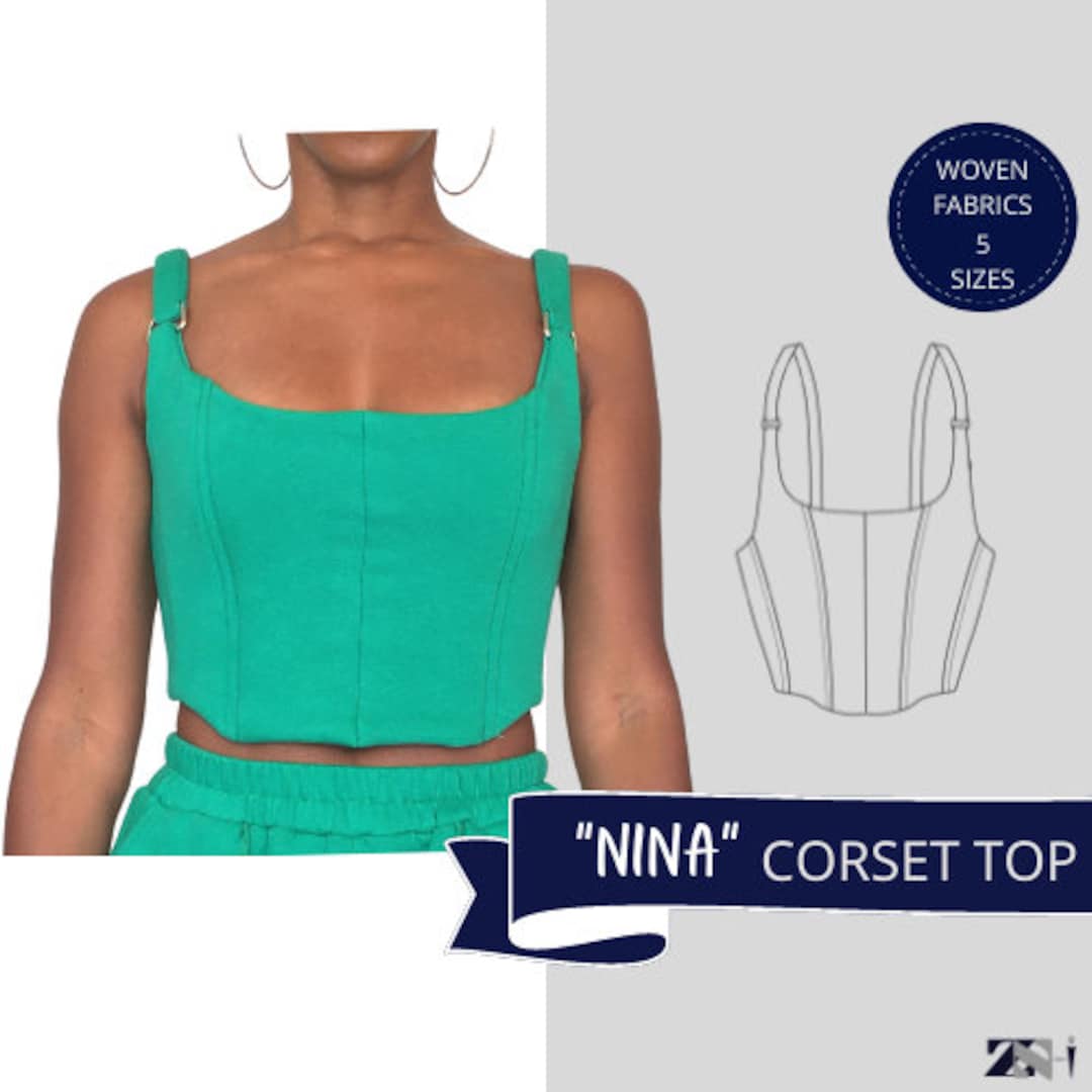 Loungewear Corset Top, Pdf Top Pattern, Digital Sewing Pattern ...