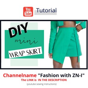 Wrap Skirt Pattern, Mini Wrap, Pdf Skirt Pattern, Digital Sewing ...