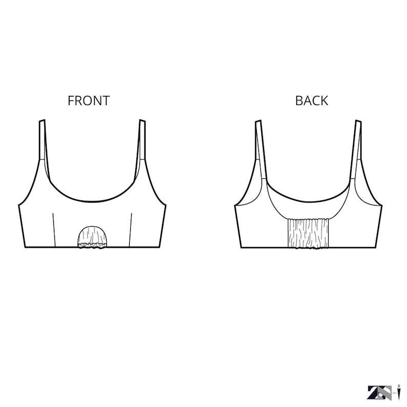 Bralette, Crop Top Pattern, Pdf Top Pattern, Digital Sewing Pattern ...