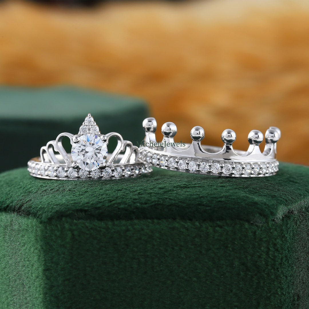 King and queen couple rings store