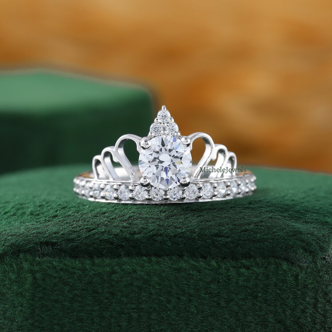 Queen Ring, White Diamond Queen Ring, Crown Ring, Love Crown Matching ...