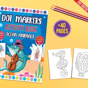 Dot Markers Activity Book Ocean Animals / Creative and EASY BIG DOT Sea ...