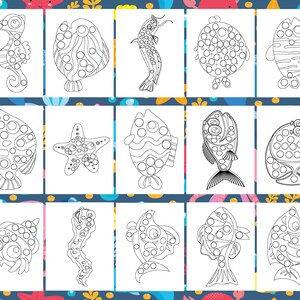 Dot Markers Activity Book Ocean Animals / Creative and EASY BIG DOT Sea ...
