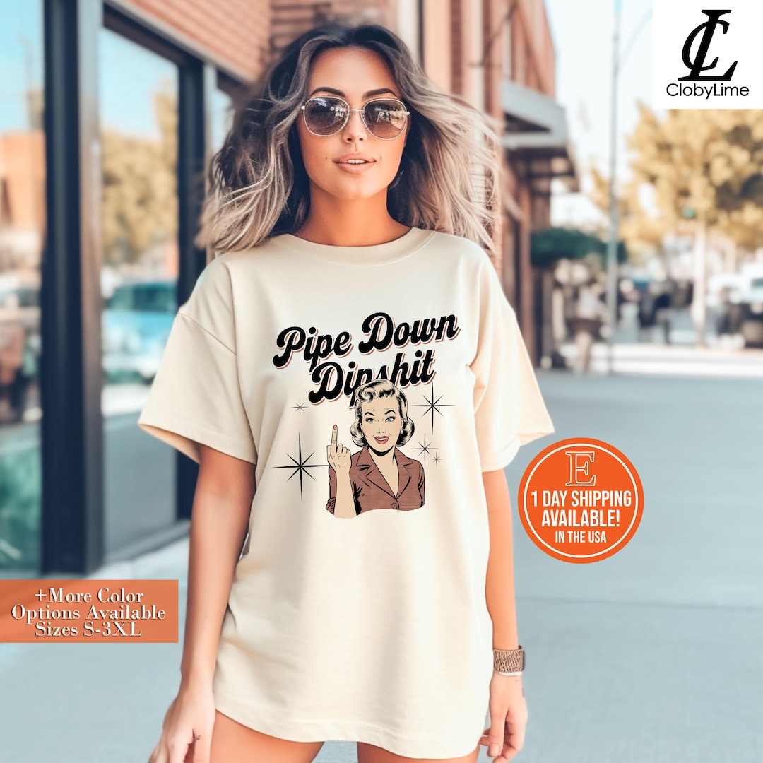 Pipe Down Dipshit Shirt, Funny Correction Guy Meme Shirt, Funny Quote ...