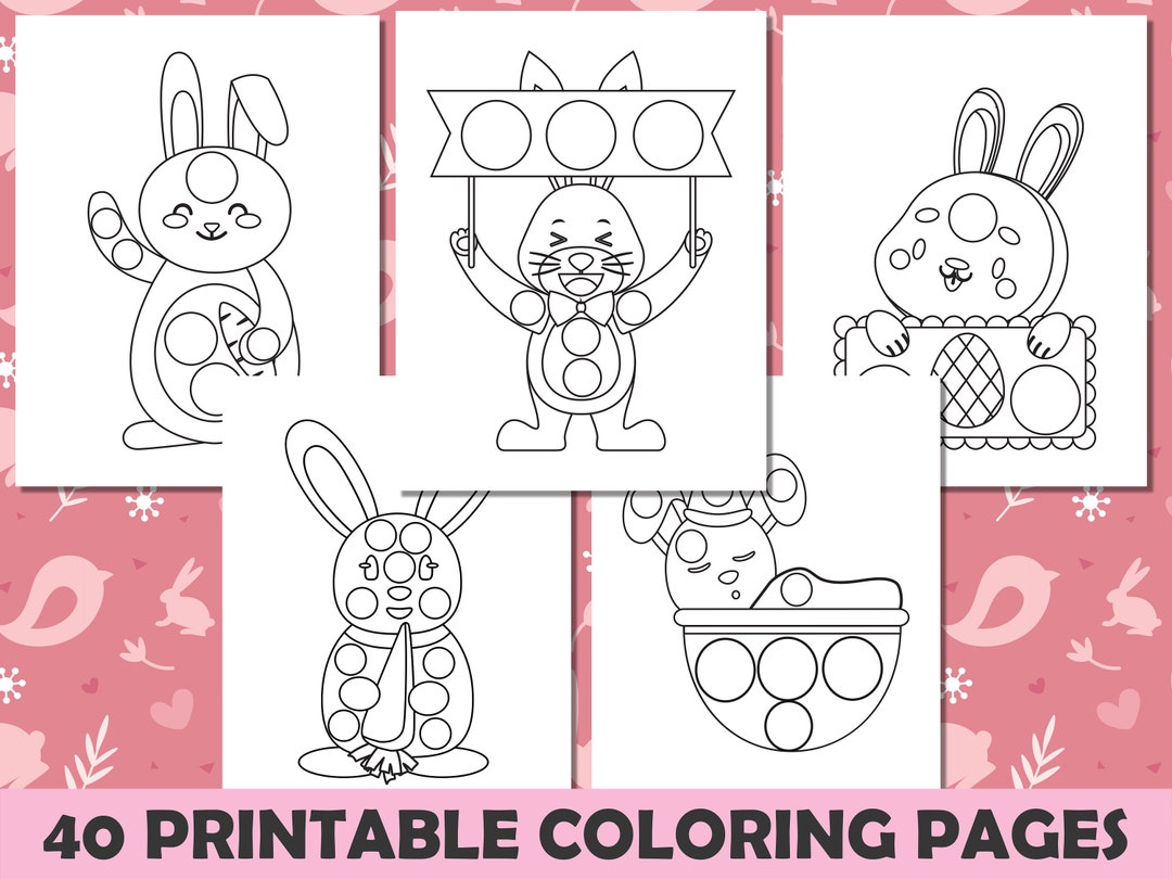 Easter Dot Markers Activity Pages for Kids, 40 Printable Easter ...