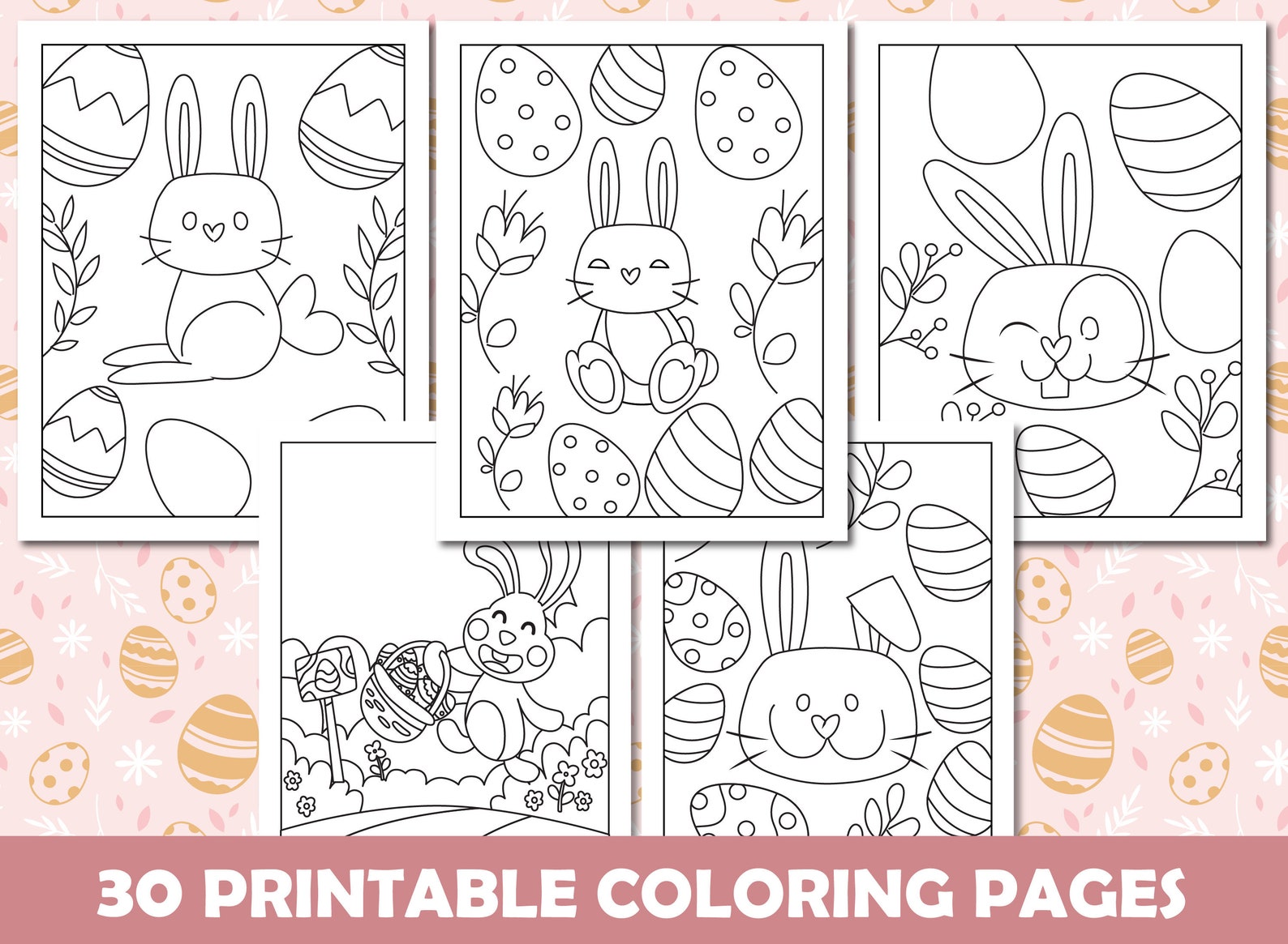 Easter Coloring Pages 30 Printable Easter Coloring Pages for - Etsy