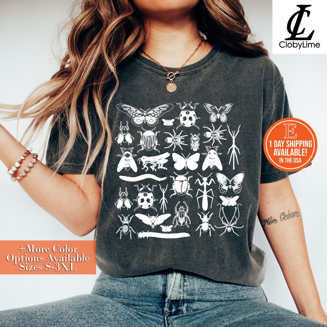 Insect & Bug Print Shirt – Entomology Tee, Nature Lover Gift - Etsy