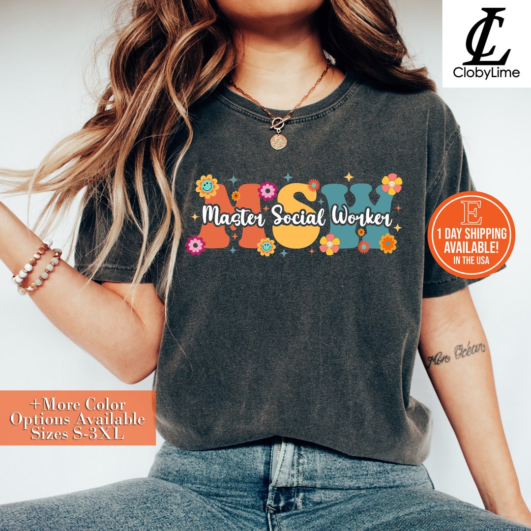 Groovy Master Social Worker Grad MSW Graduation 2025 Shirt, Sweatshirt ...