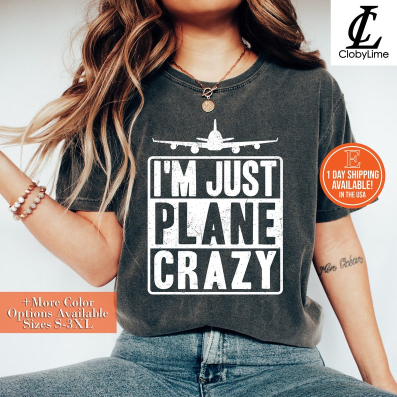 I'm Just Plane Crazy Funny Airplane Pilots Shirt Hoodie - Etsy