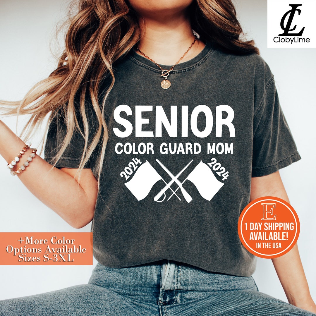 2024 Senior Color Guard Mom Flag Marching Band Shirt, Hoodie ...