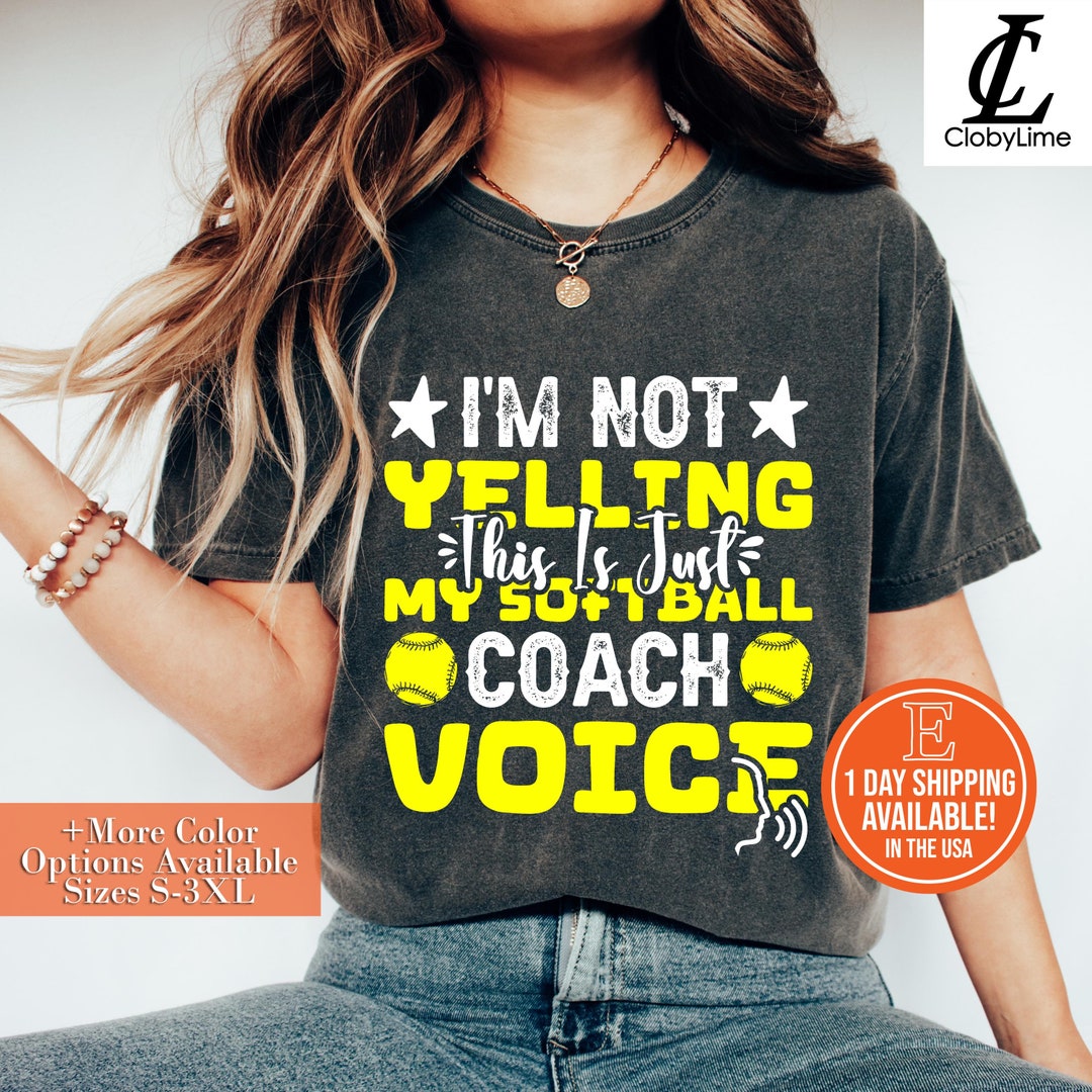 I'm Not Yelling This is My Softball Mom Voice Shirt: Game Day Tee - Etsy