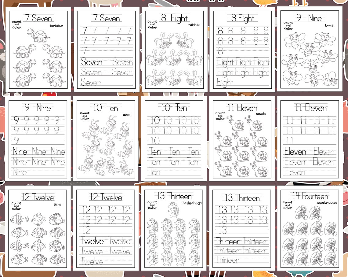 Number Tracing Book for Kids Ages 3-5 Preschool Math Workbook | Etsy