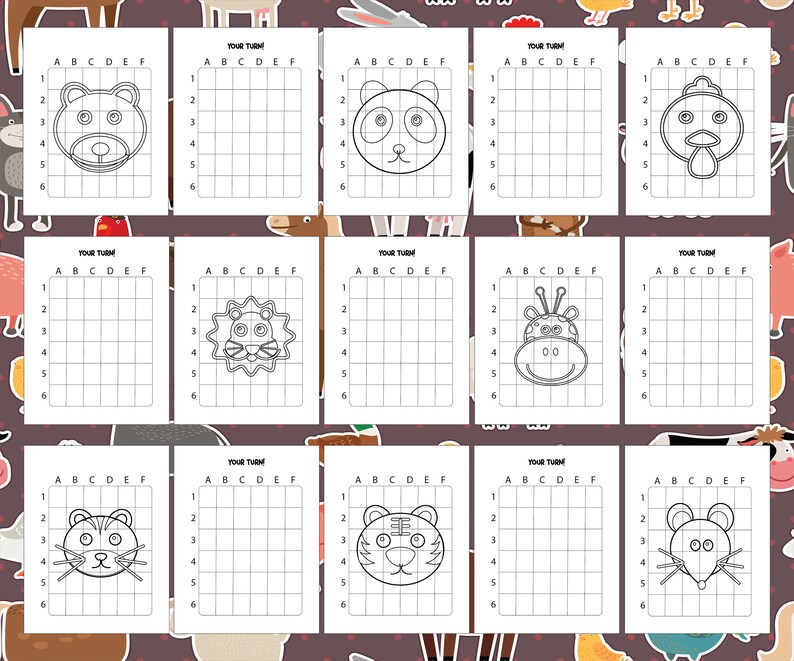 How to Draw Animals Faces for Kids/ A Fun and Simple - Etsy