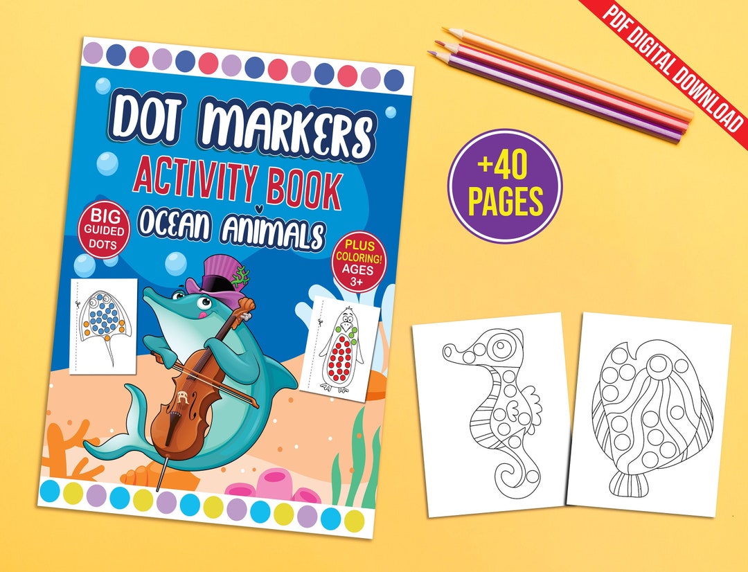 Dot Markers Activity Book Ocean Animals / Creative and EASY BIG DOT Sea ...