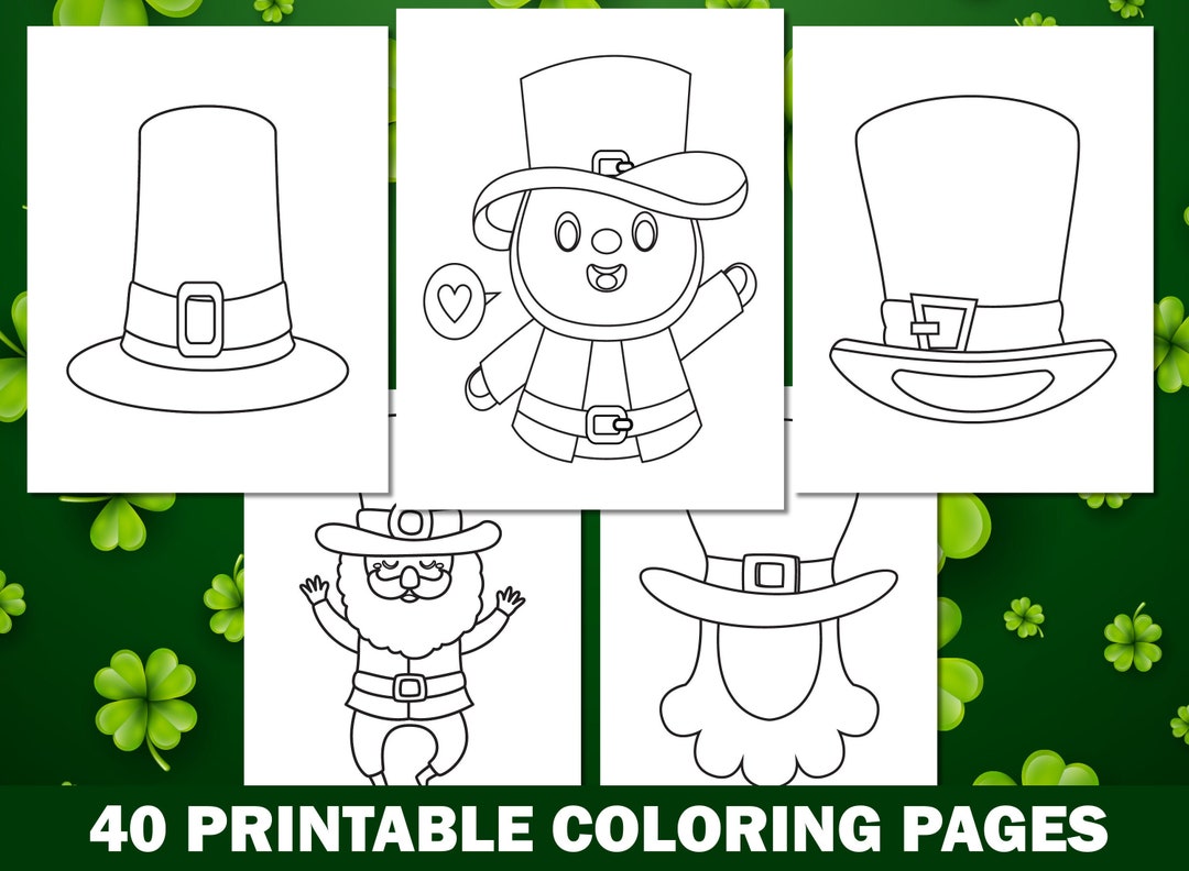 St. Patrick's Day Coloring Pages for Kids Ages 3-5 / 40 Printable St ...
