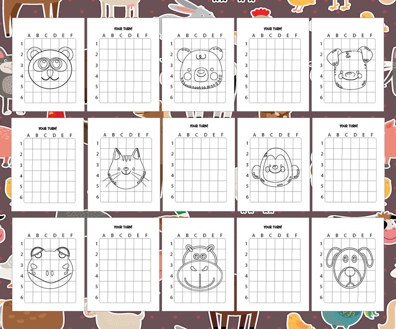 How to Draw Animals Faces for Kids/ A Fun and Simple - Etsy