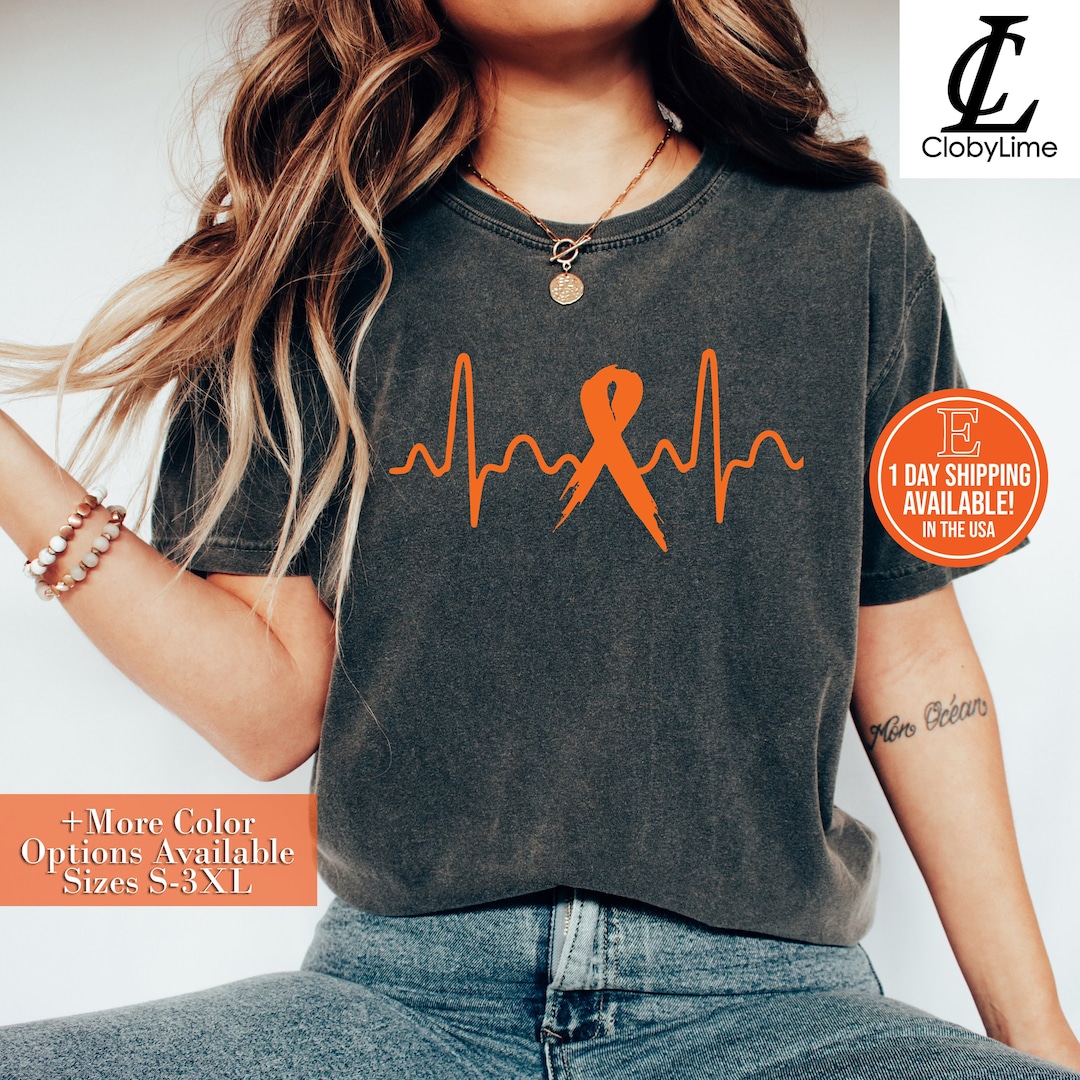 Leukemia Heartbeat Shirt, Hoodie, Sweatshirt, Leukemia Awareness Unisex ...