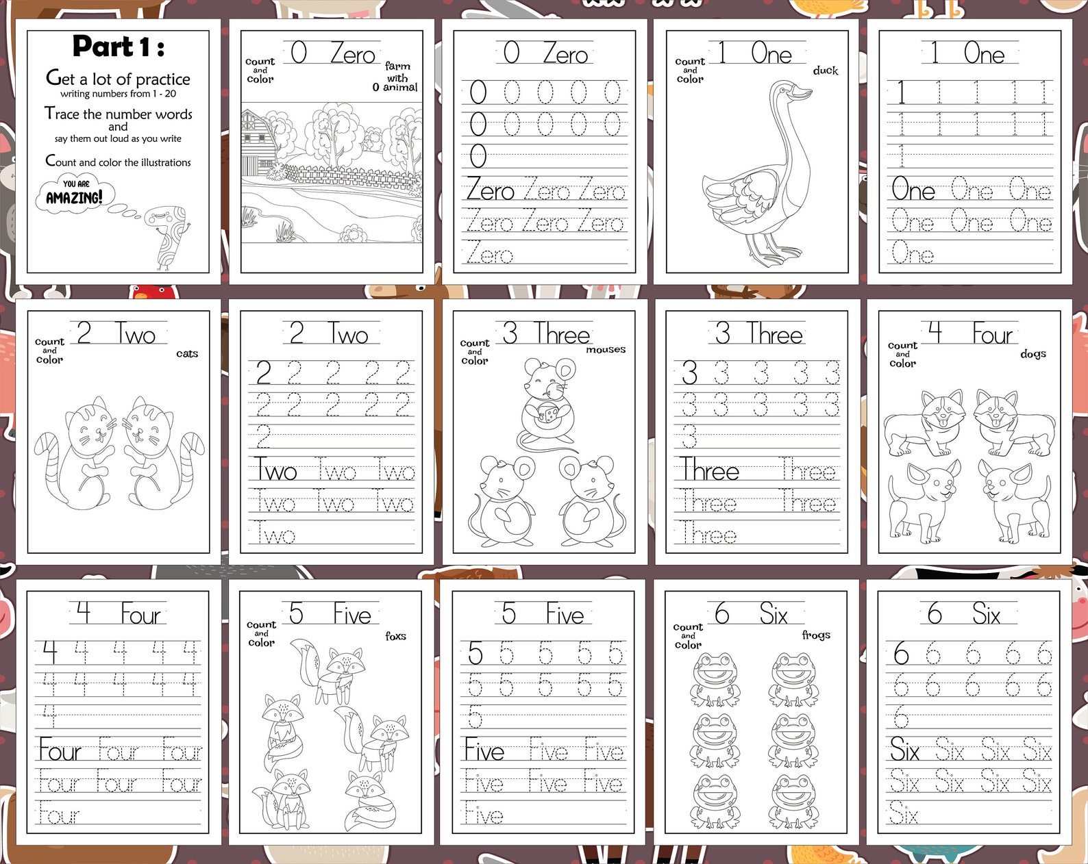 Number Tracing Book for Kids Ages 3-5 Preschool Math Workbook | Etsy