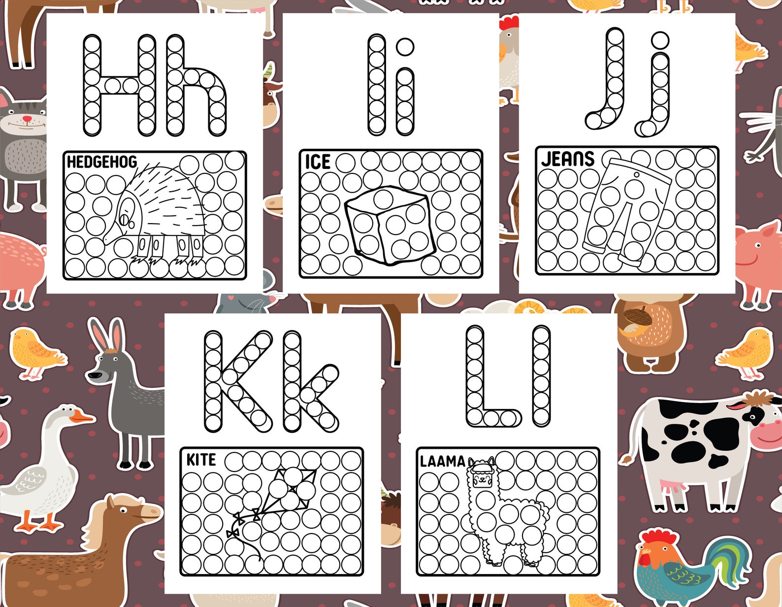 Dot Markers Activity Book ABC for Kids Ages 3-5 / Dot Markers - Etsy