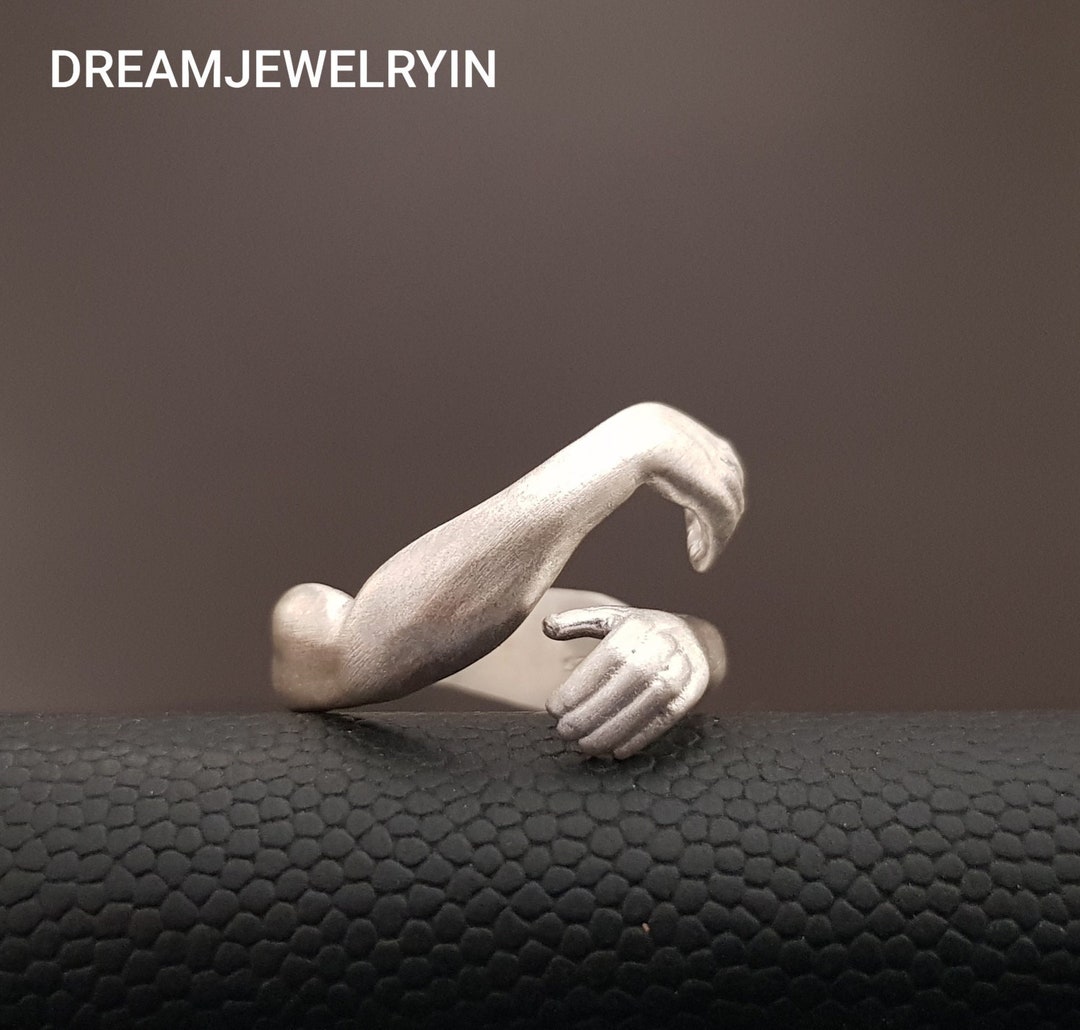 New Silver Matt Finish Hug Ring for Men and Women With 925 Hallmark. - Etsy
