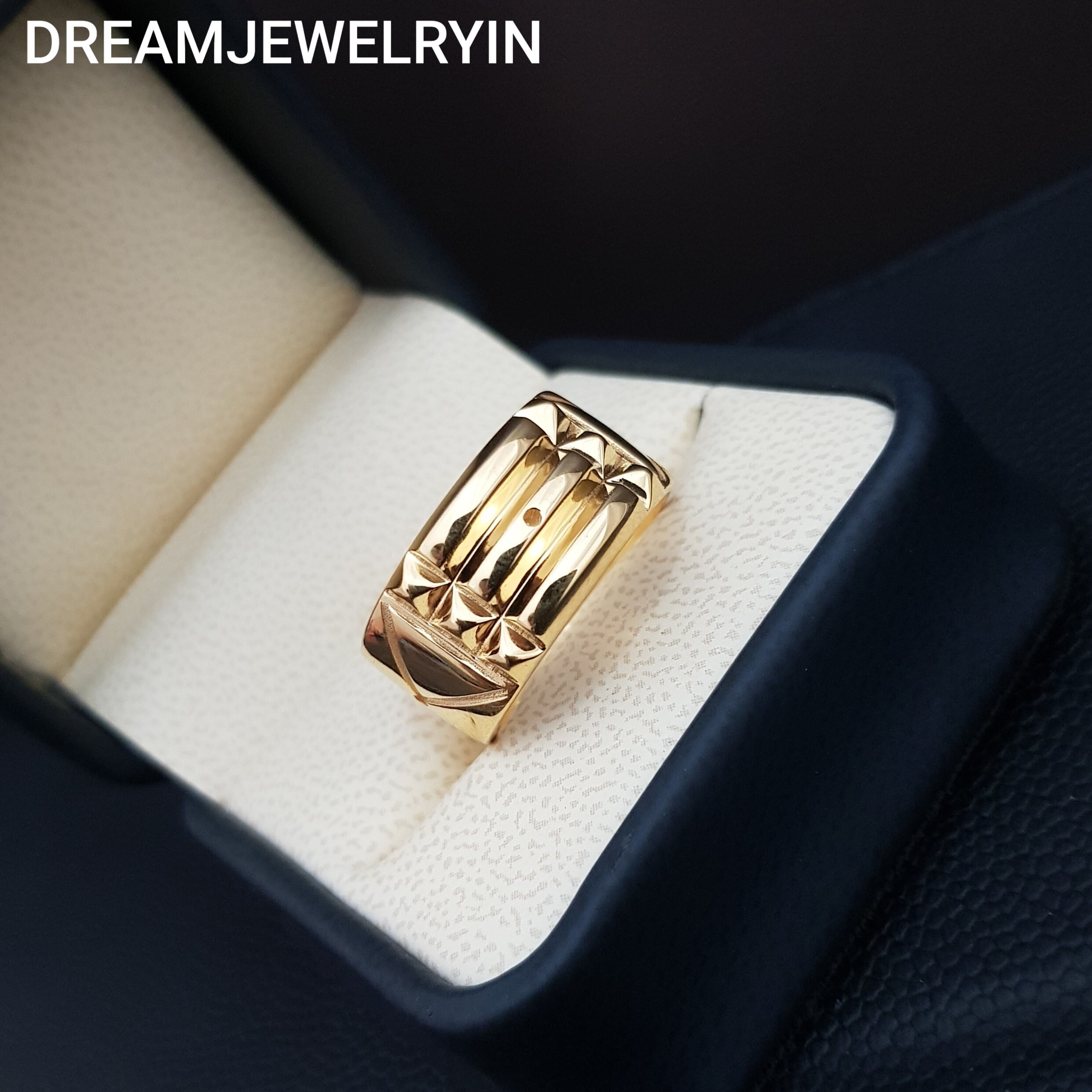 Atlantis Ring: Sterling Silver, 24k Gold Plated, Black Finish - Etsy