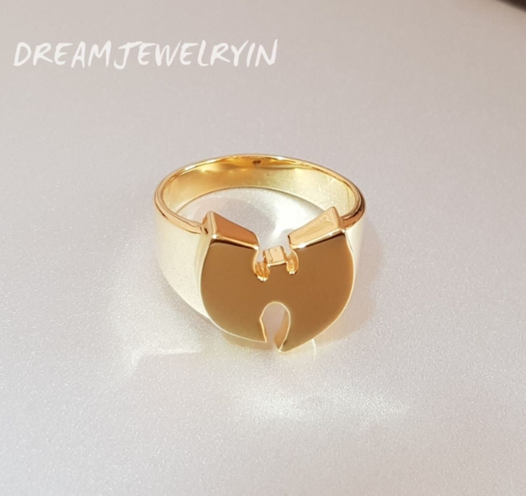 10k Gold WU Tang Ring, 14K 18K WU Tang Ring, Gold Wu Tang Ring, Men WU ...