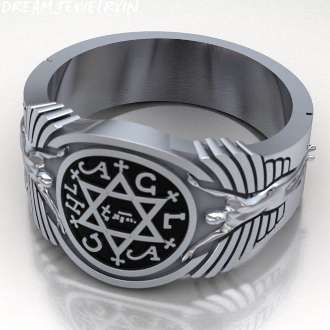 Salomon Power Ring, Silver Signet Man Ring, Men's Religious Jewelry ...