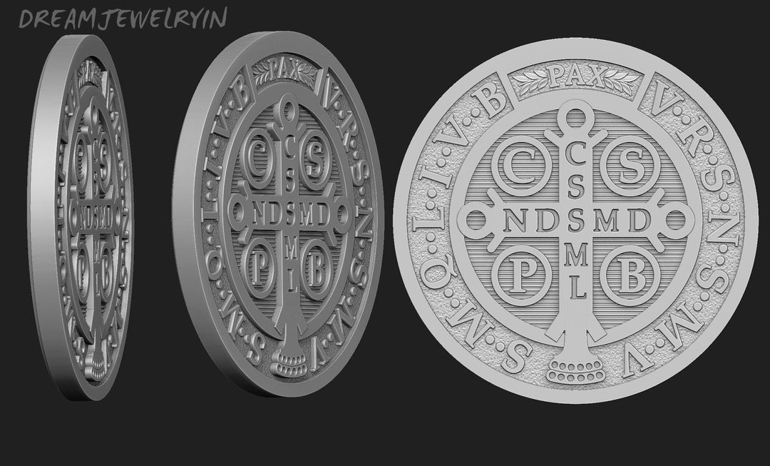 925 Sterling Silver Saint Benedict Medal Coin - Etsy