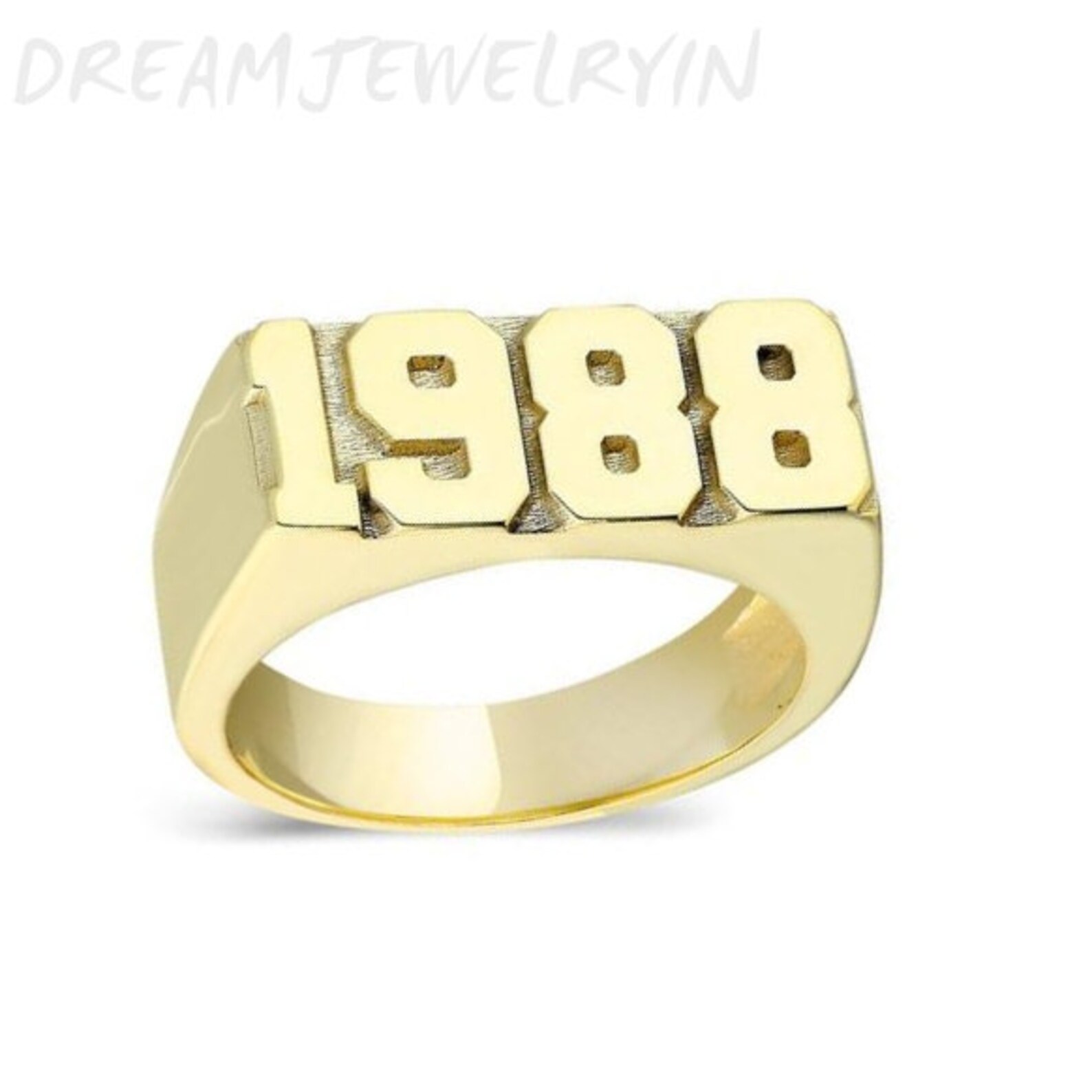 Year Ring Date Ring Number Ring Custom Number Ring | Etsy