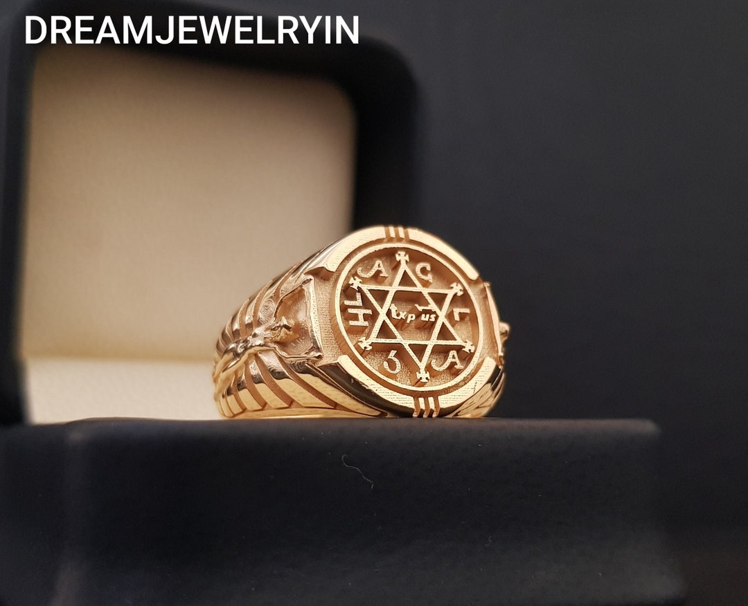 Sterling Silver Salomon Seal Ring: Religious Jewelry Gift - Etsy