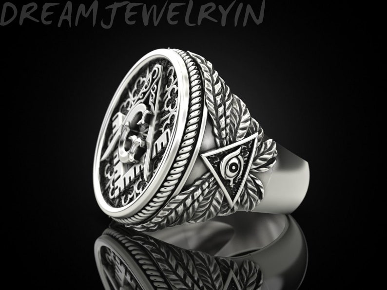 Masonic Ring Seeing Eye Ring Freemason Masonic Ring Seeing - Etsy
