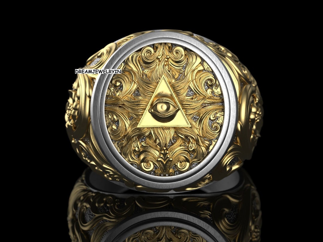 18k Gold Masonic Rings, 10k, 14k Gold Masonic Rings, Freemason Ring ...