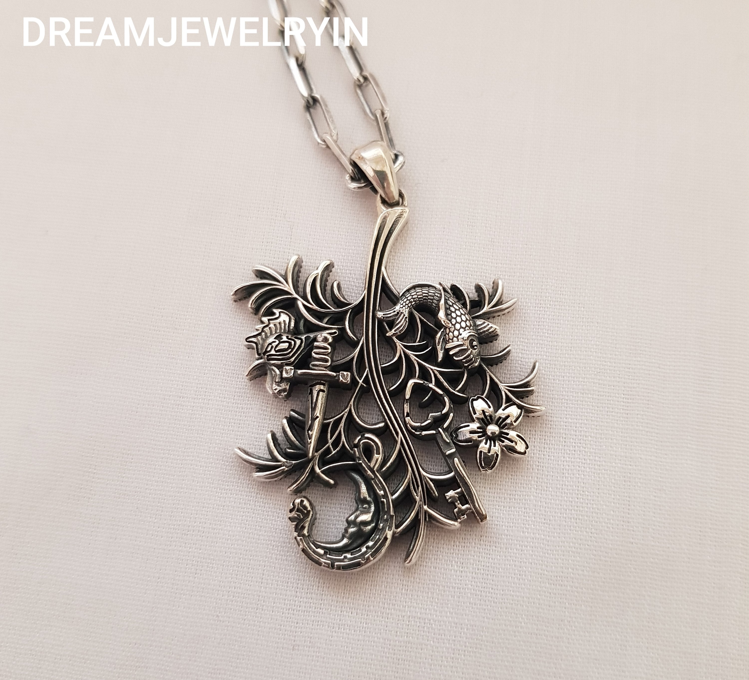 Cimaruta Charm Chain Necklace Italian Folk Magic Witchcraft - Etsy