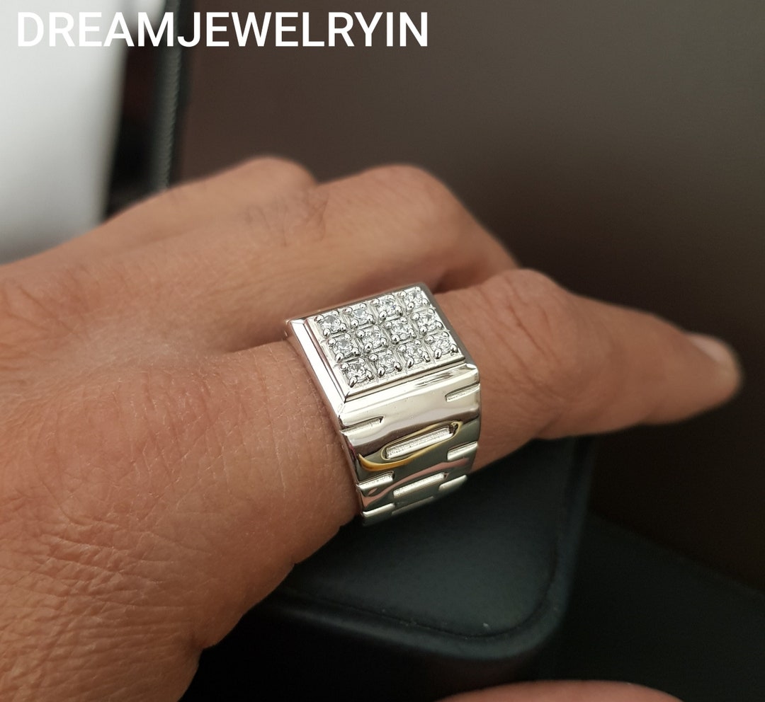 Rolex Dimond Ring, 925 Grade Sterling Silver, Suitable for Ladies and ...