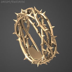 Crown of Jesus Ring, Crown of Thorns Silver Ring, Jesus the Nazarene ...