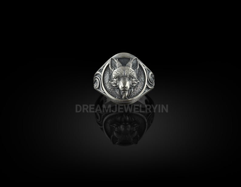 Fox Ringhandmade Ring men Silver Fox Ring oxidized Men Fox - Etsy