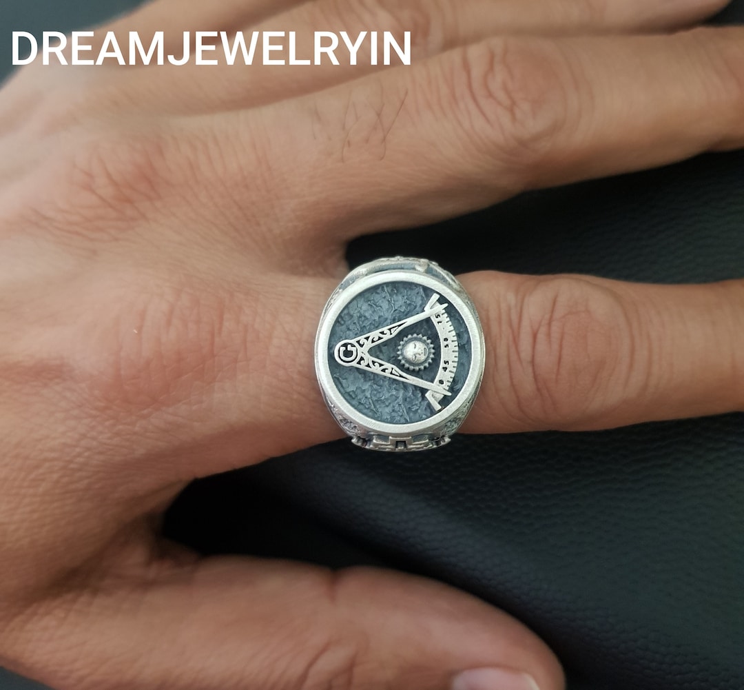 925 Silver Past Master Masonic Ring: Freemason Signet Ring - Etsy