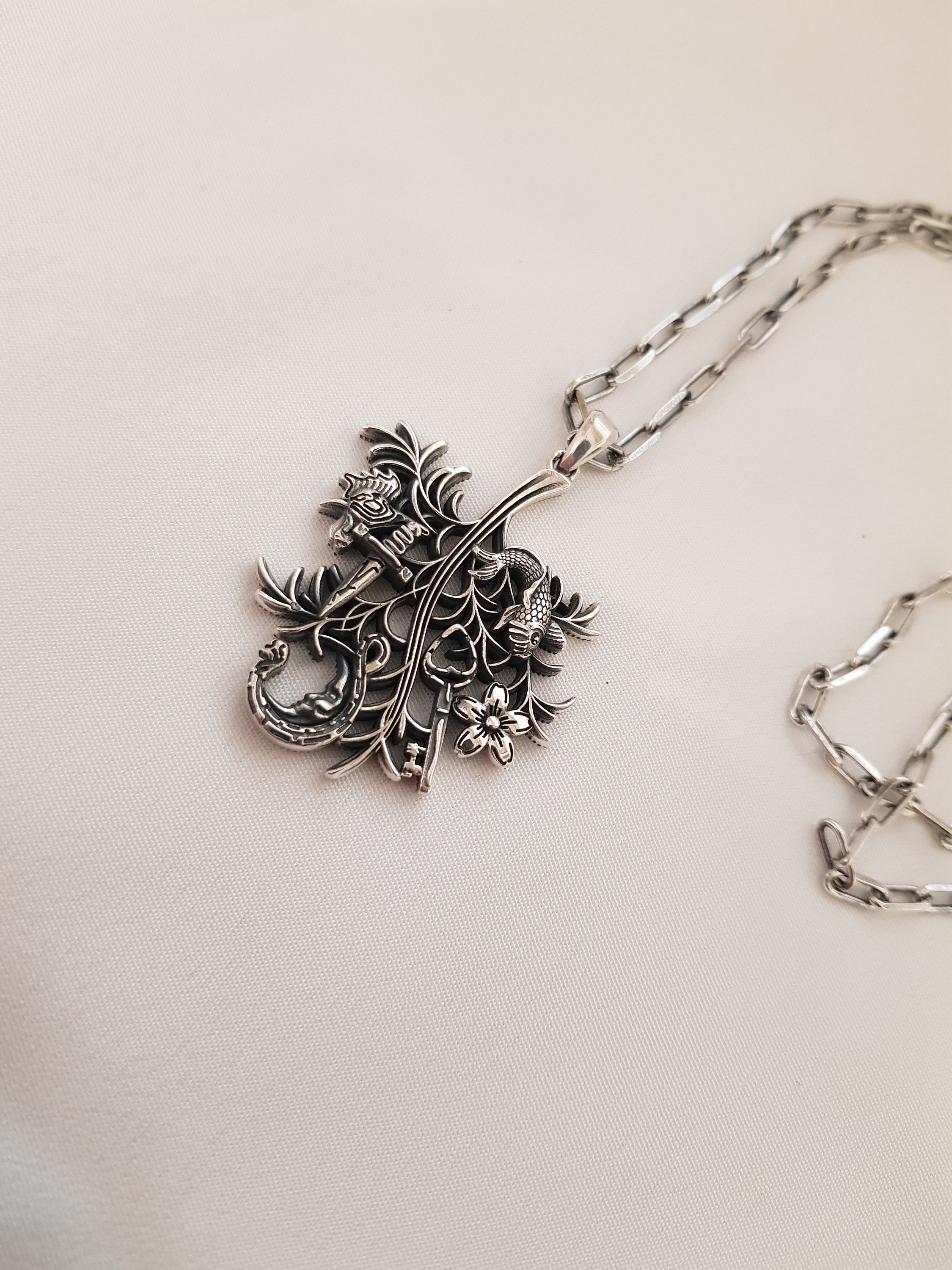 Cimaruta Charm Chain Necklace Italian Folk Magic Witchcraft - Etsy