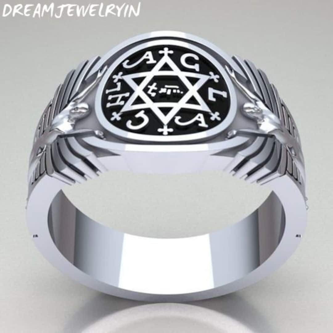 Salomon Power Ring, Silver Signet Man Ring, Men's Religious Jewelry ...