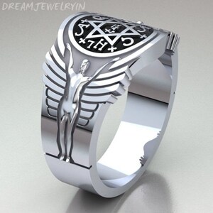 Salomon Power Ring, Silver Signet Man Ring, Men's Religious Jewelry ...