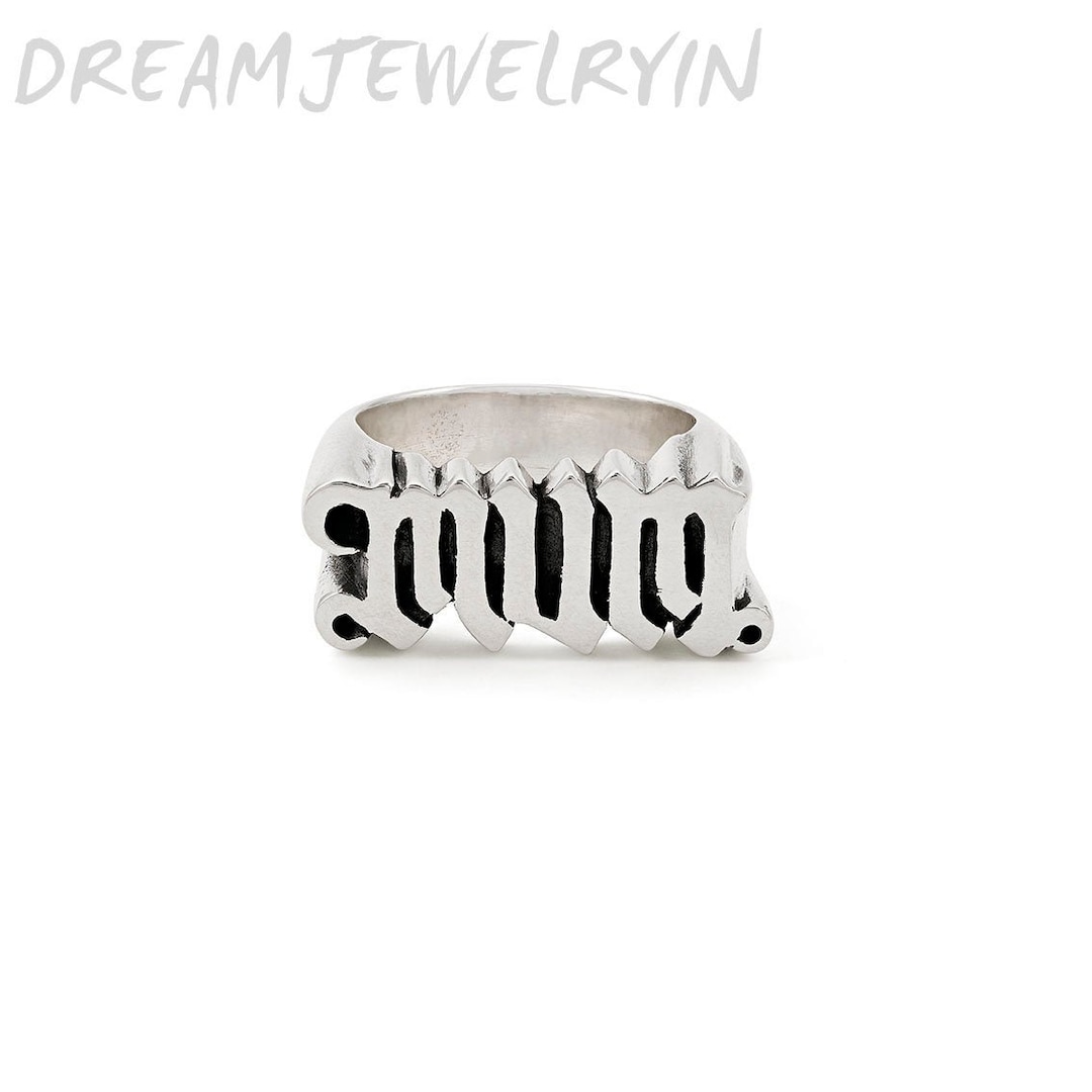 Sterling Silver Mum Ring, Mummy Ring, Mother Curb, Mum Dad Ring, Dad ...