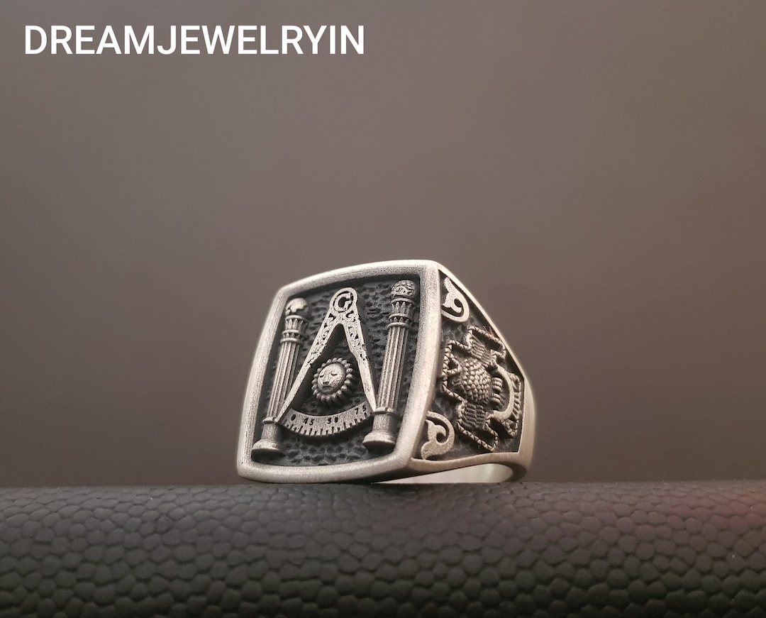 Past Master Mason Rings, 925 Silver Masonic Rings, Freemason Ring ...