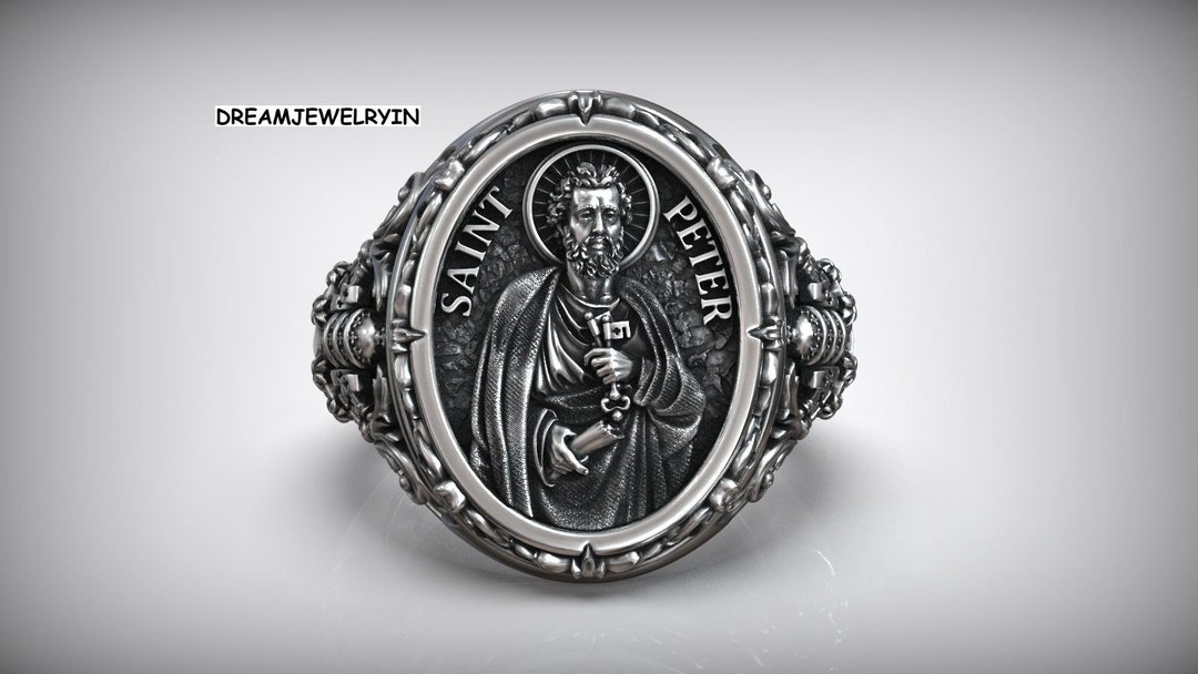 Saint Peter Apostle Keys of Heaven Shield Christian Signet - Etsy