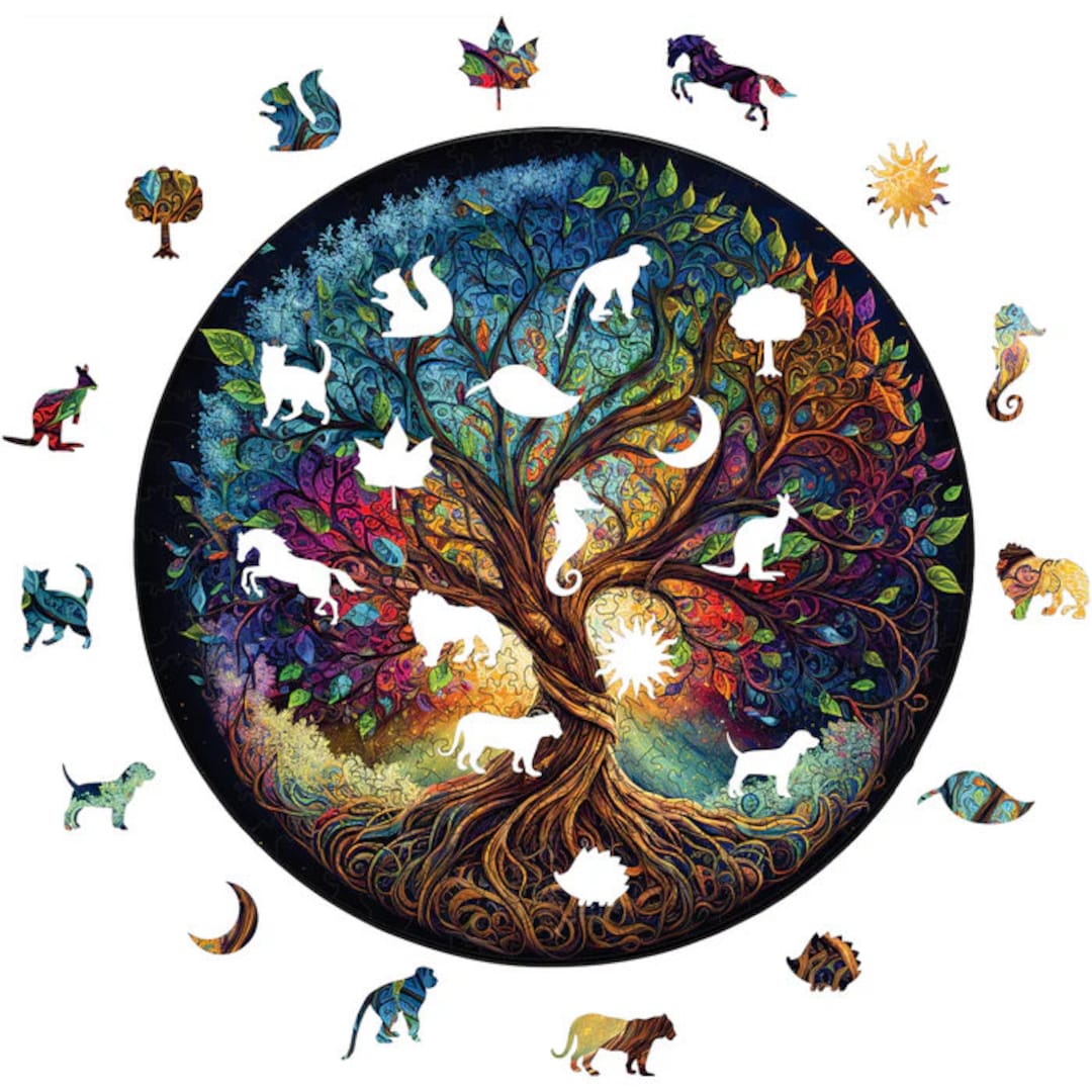 TREE OF LIFE Wooden Puzzle 330 Pieces Difficult Puzzle - Etsy