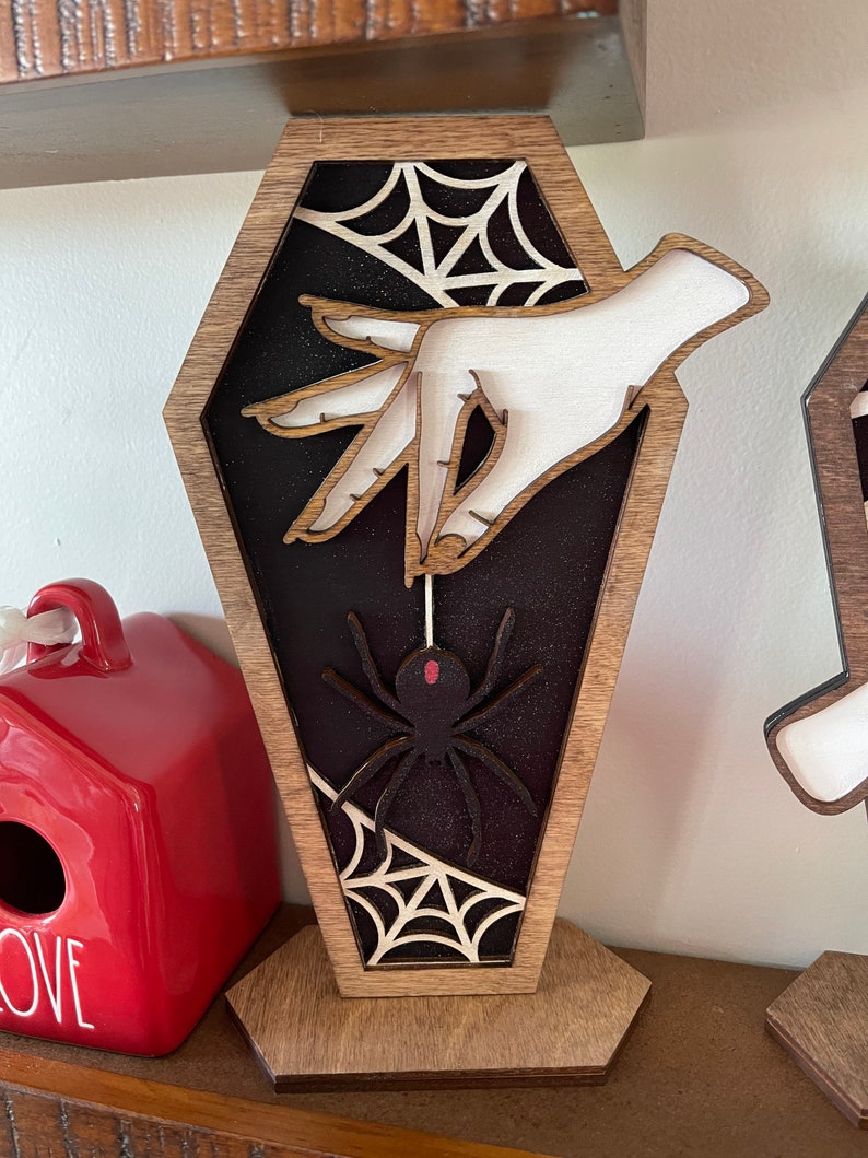You Choose Witch Hand Wooden Coffin Decor | Etsy