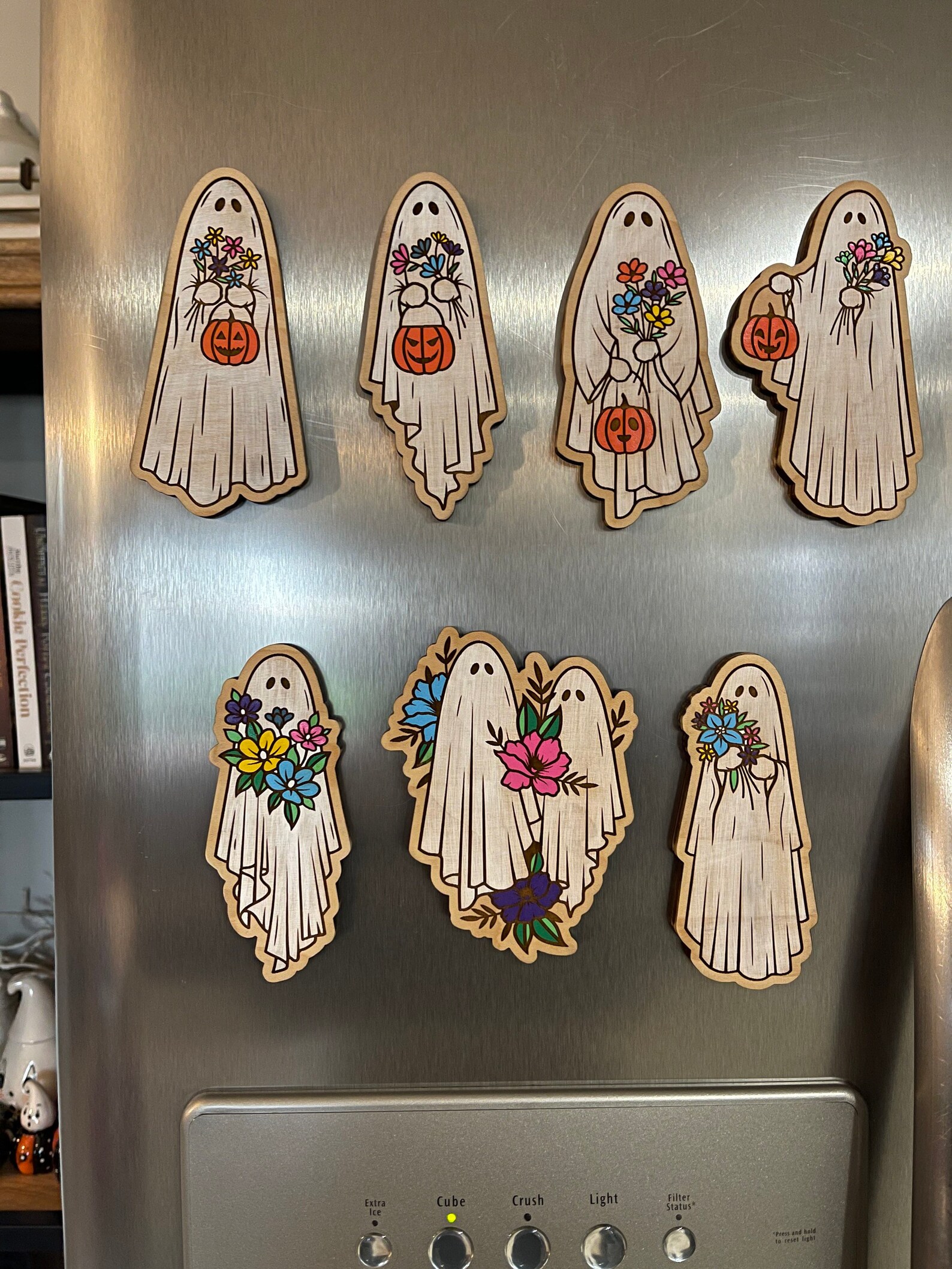 You Choose Hand Painted Magnet Inlay Ghost Magnets. - Etsy