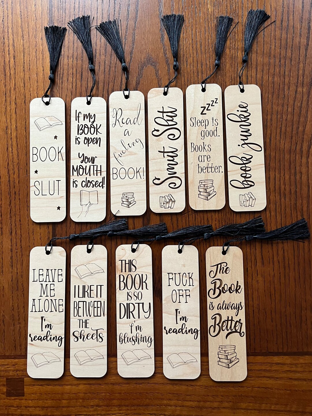 Booktok Bookish You Choose Wooden Bookmark There Are a Ton of Options ...