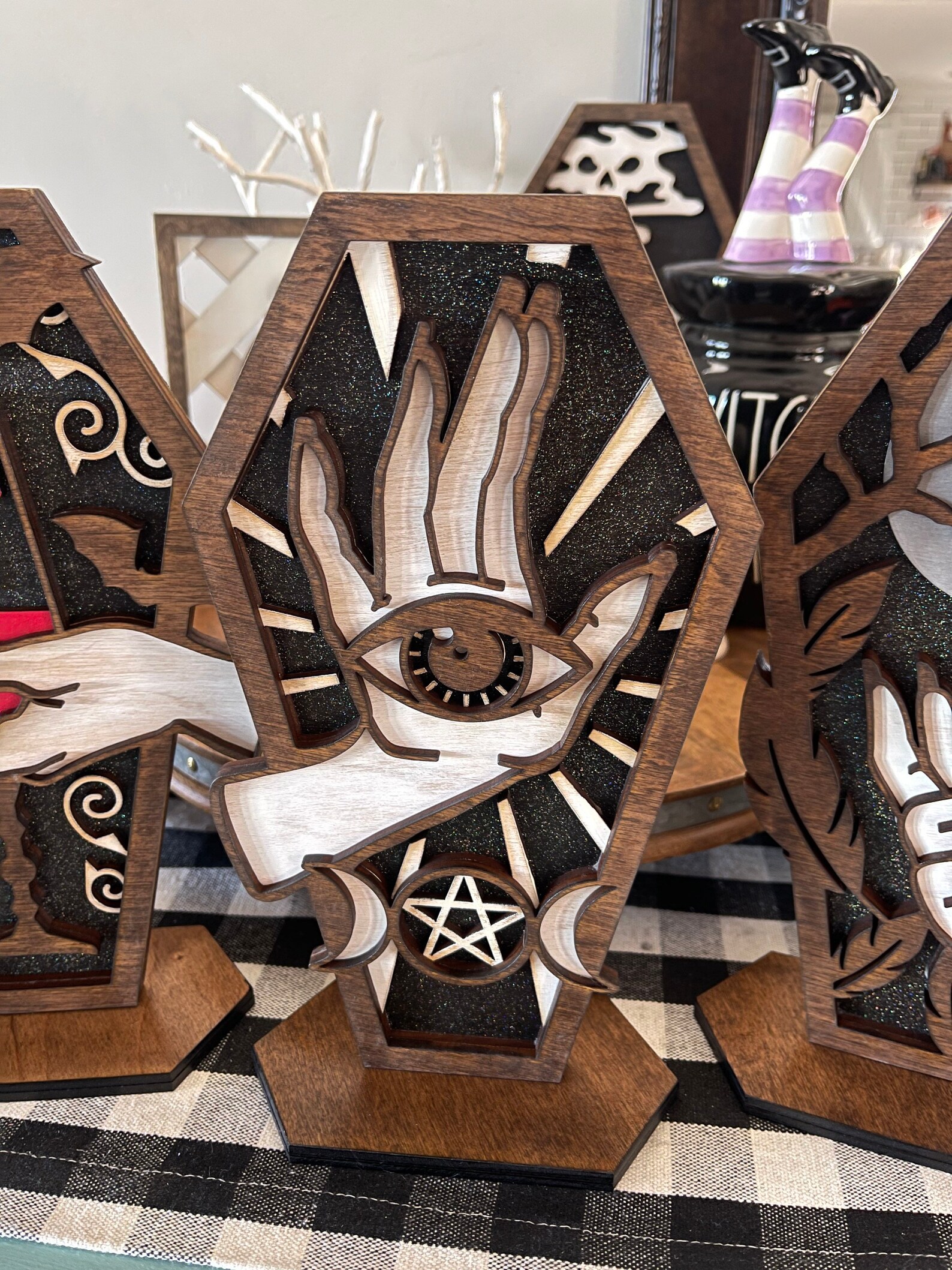 You Choose Witch Hand Coffin Decor! the All Seeing Eye, Crow Skull, and ...